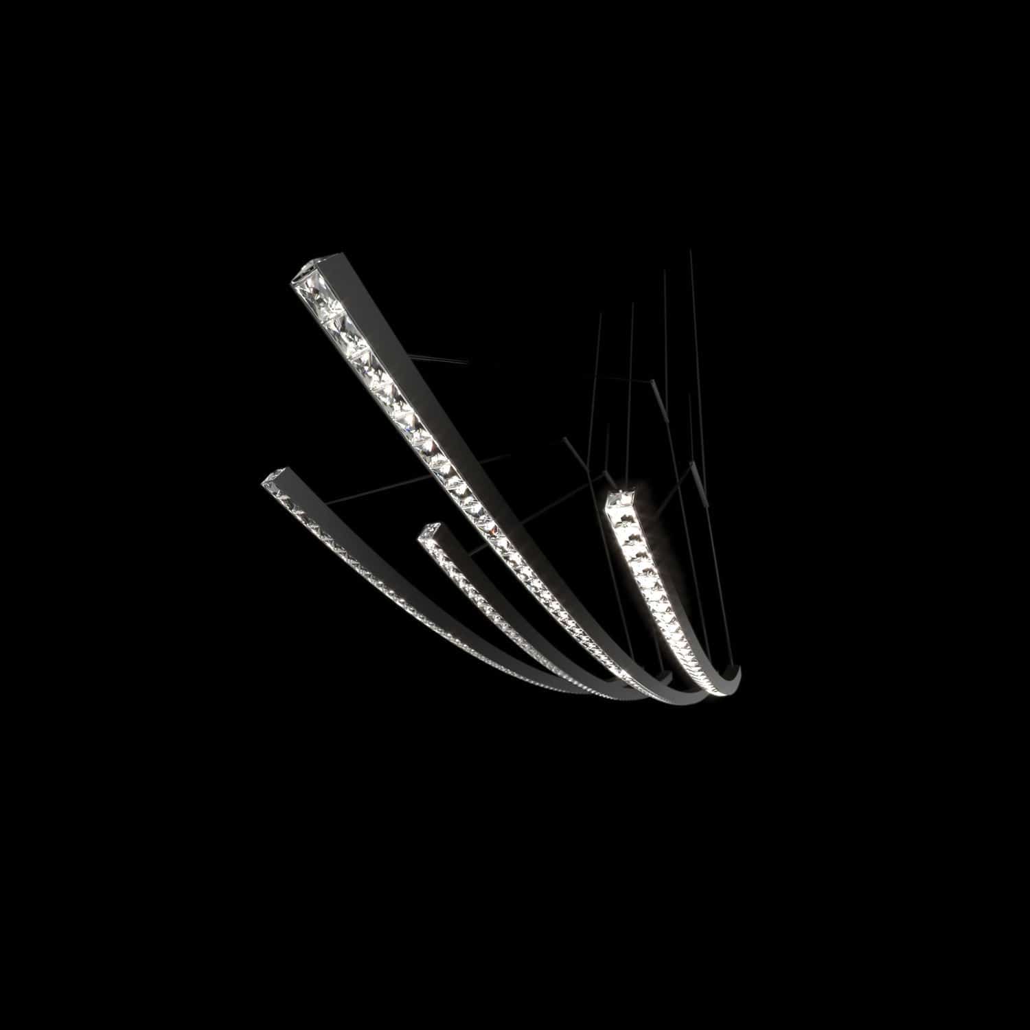 Lámpara araña contemporánea - FINELINE - Manooi - de cristal / de ...