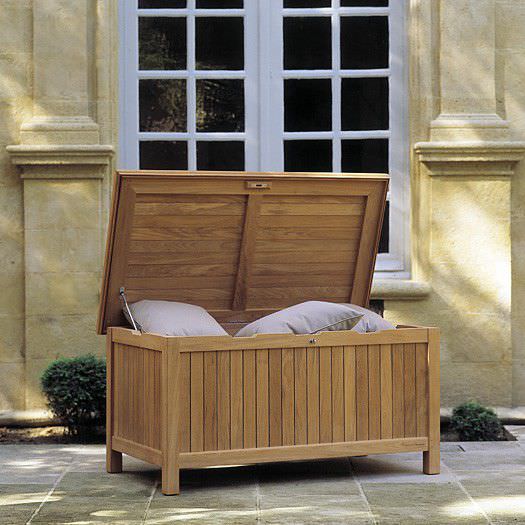 Arcón contemporáneo - ALADIN - Tectona - de jardín / de teca