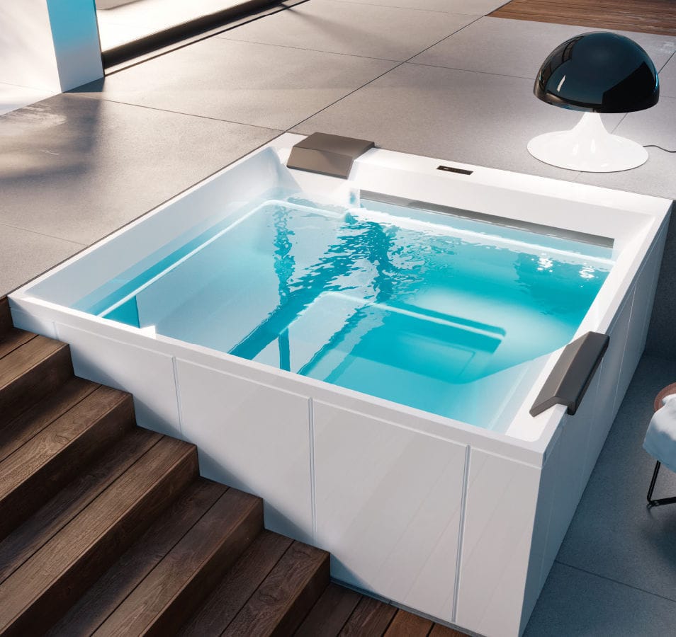 Spa sobre suelo - WAVE - GRUPPO TREESSE - cuadrado / 4 plazas / de interior