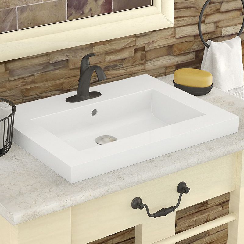 Lavabo semiencastrado - 1419-1-CWH - Deco Lav - de cerámica / para ...