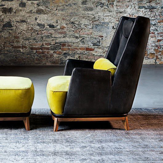 Sillón contemporáneo - 430 OPERA - Vibieffe - de cuero / de tejido ...