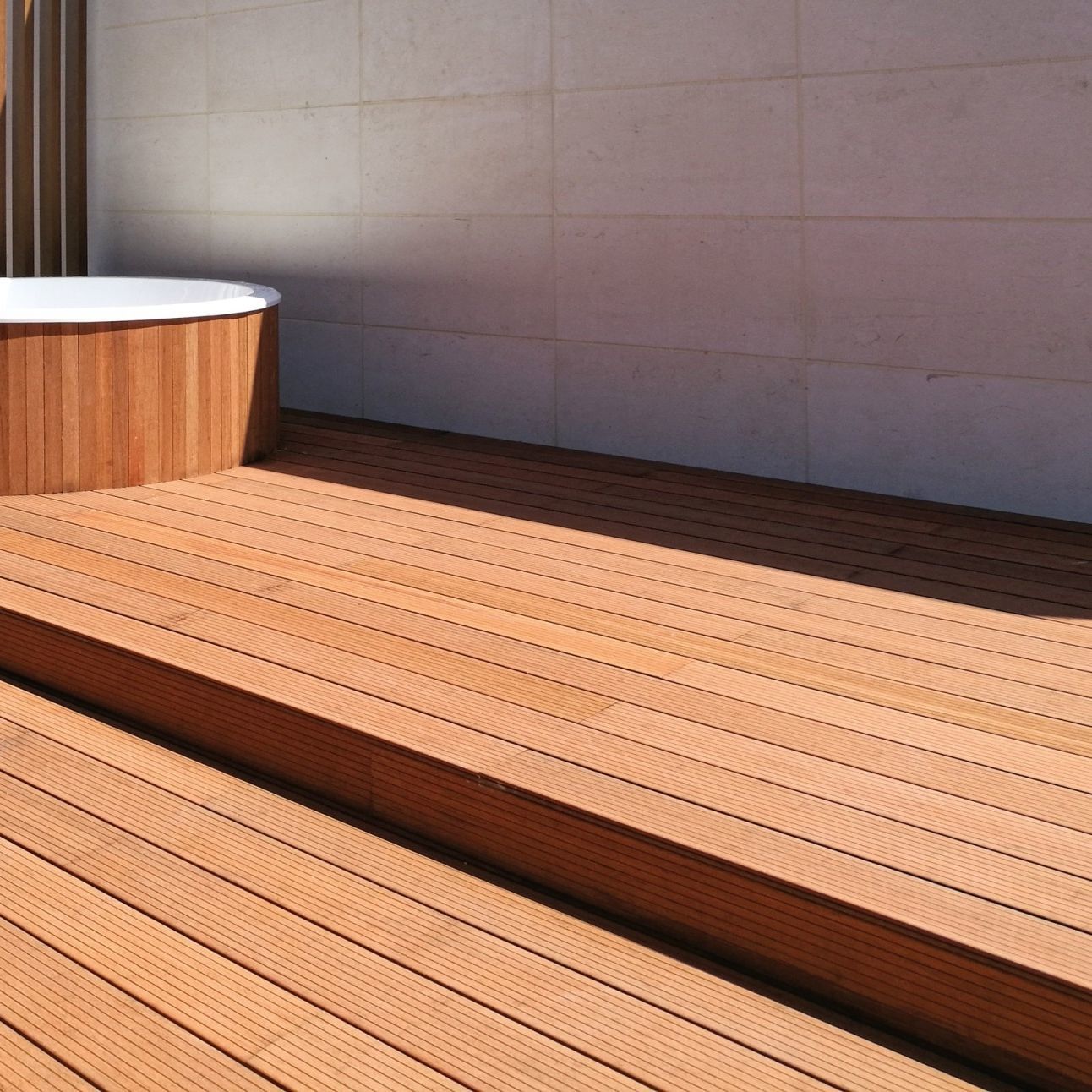 Tarima de exterior de bambú - 8301185 series - Braun Wuerfele - aspecto ...