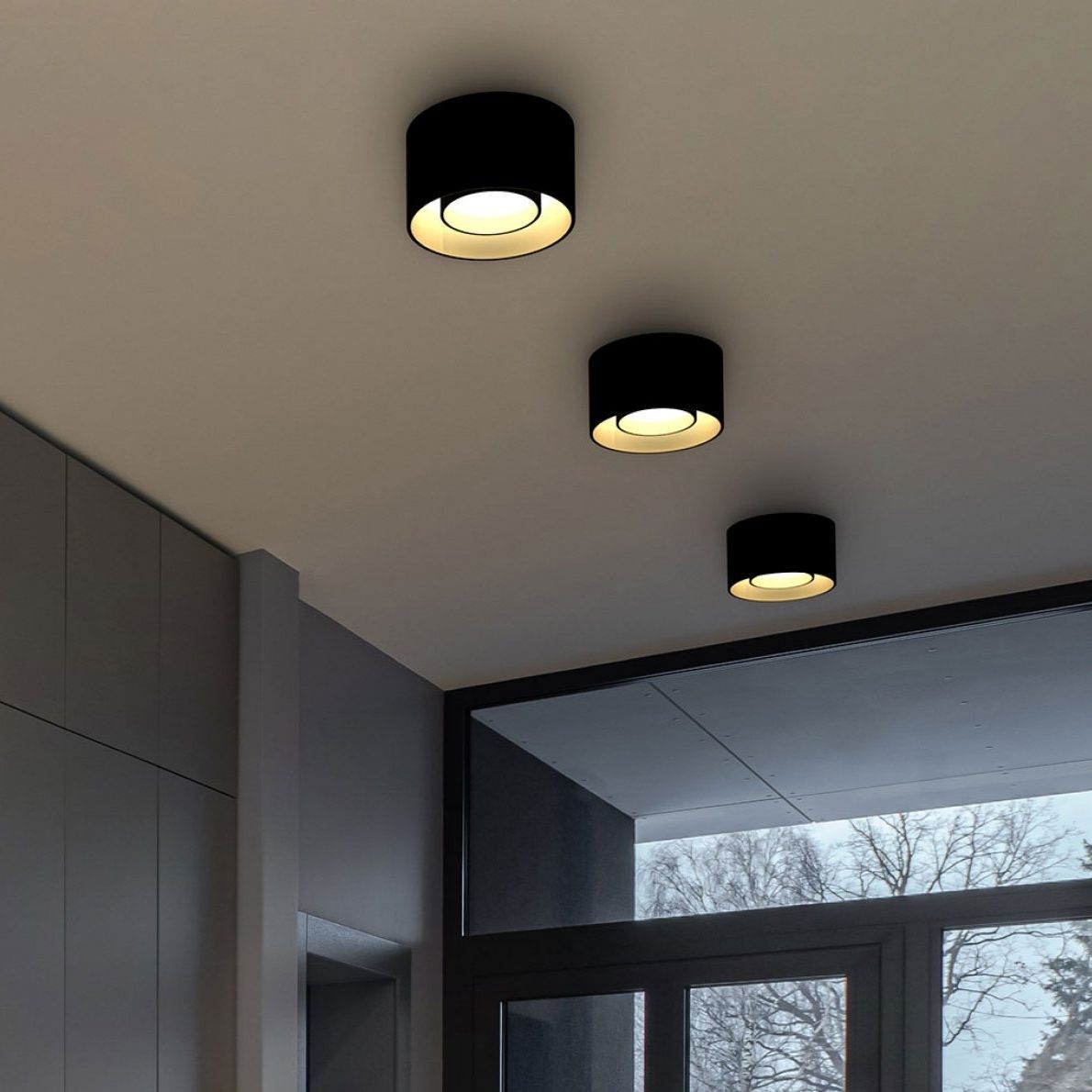 Plafón de estilo - TROFEO - OLIGO - redondo / de metal / de PMMA