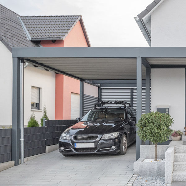 Cubierta para aparcamiento de aluminio termolacado - AXIUM solutions aluminium - de aluminio ...