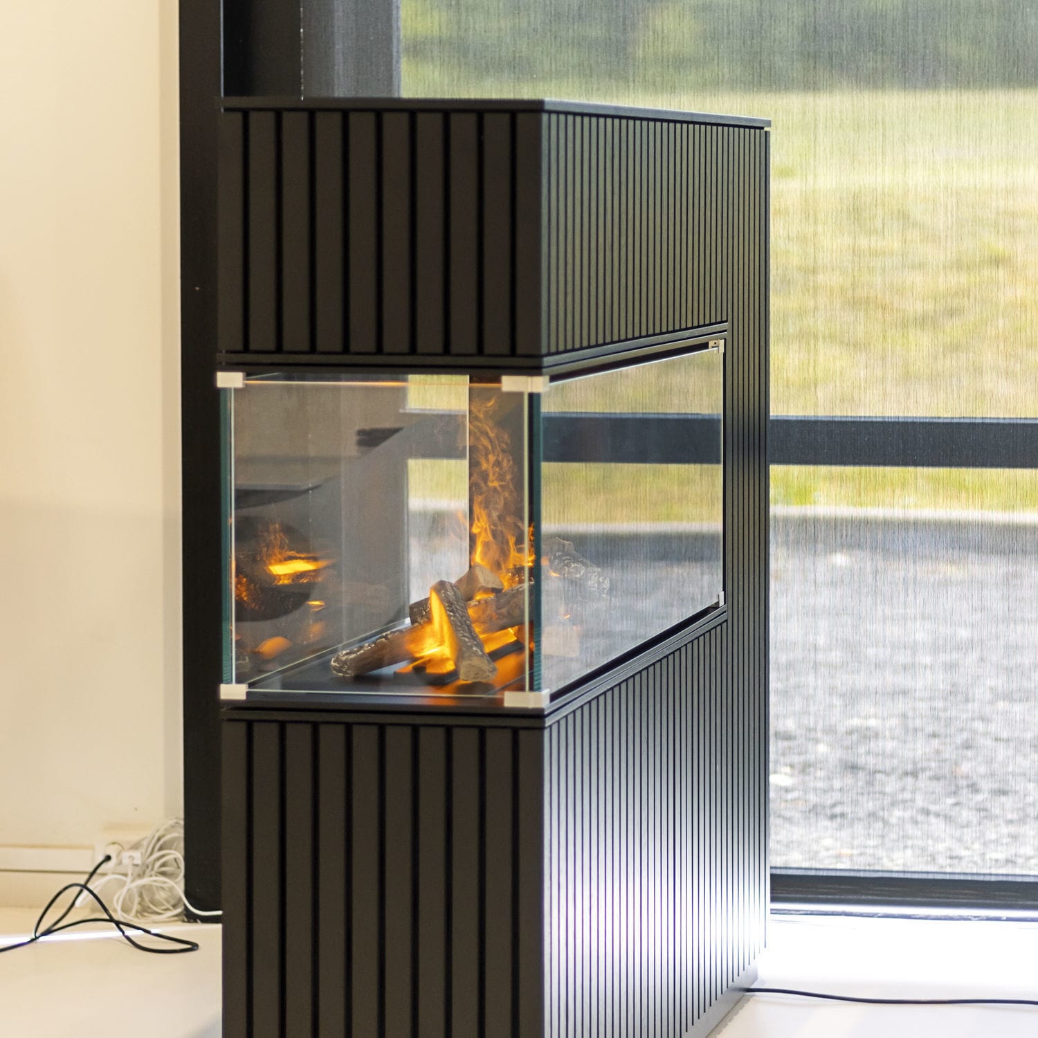 Hogar cerrado eléctrico - Panel - Attika Feuer AG - de 3 caras / de ...