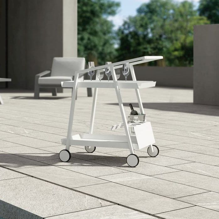 Mesa carrito para uso residencial - PULVIS - 10Deka - de jardín / de aluminio