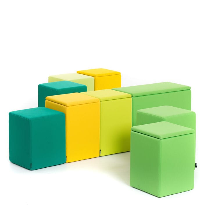 Puf de diseño pop - THE BOX AND THE CUBE - LINA furniture - de tejido ...