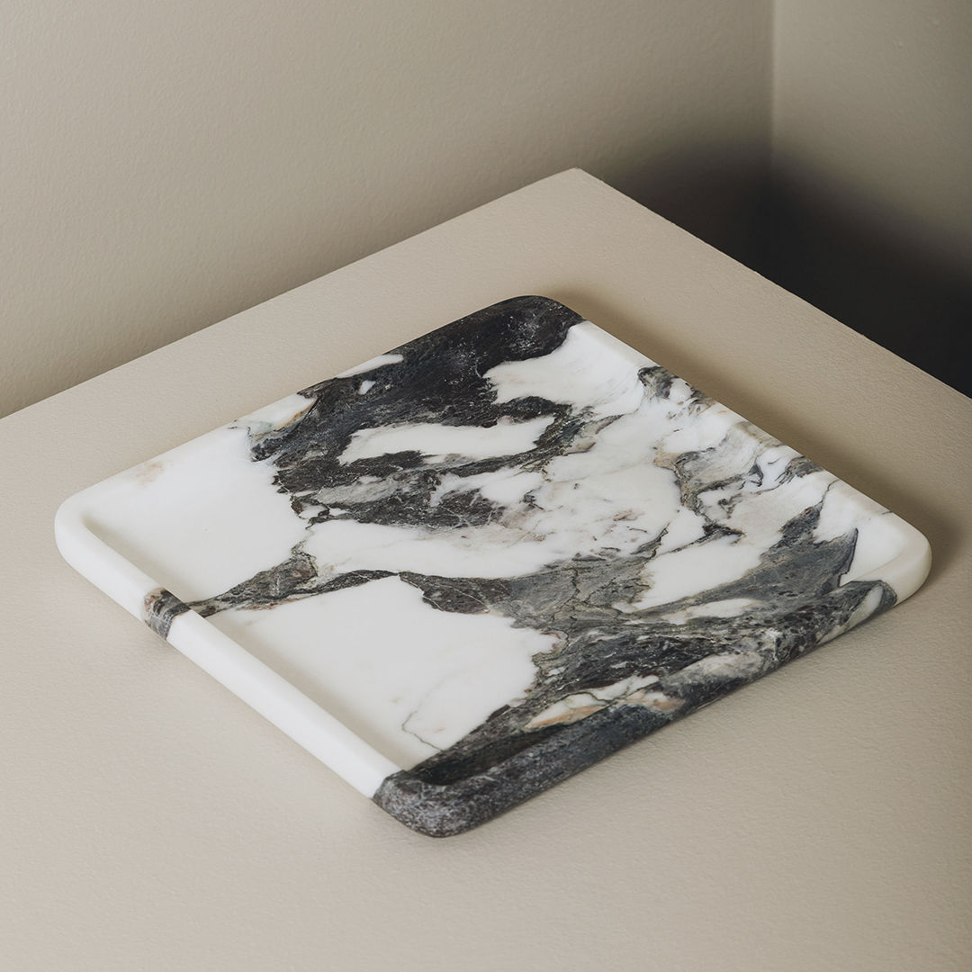 Vaciabolsillos de mármol - SQUARE PLATE CAPRAIA - MAAMI HOME