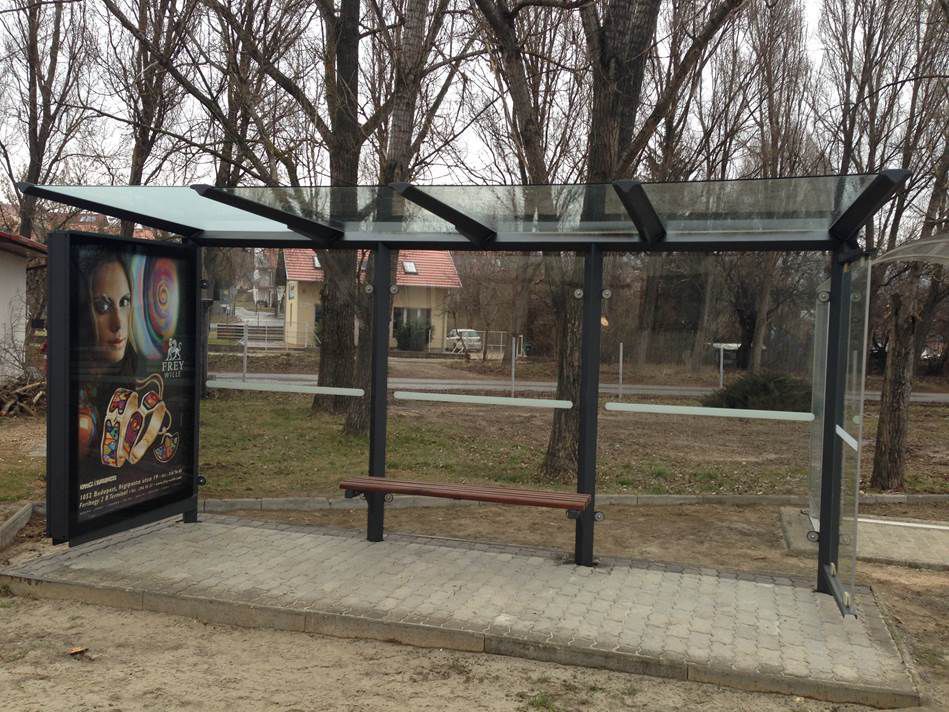 Parada de autobús de metal - E4/ ECO - Euroelement Ltd. - de vidrio