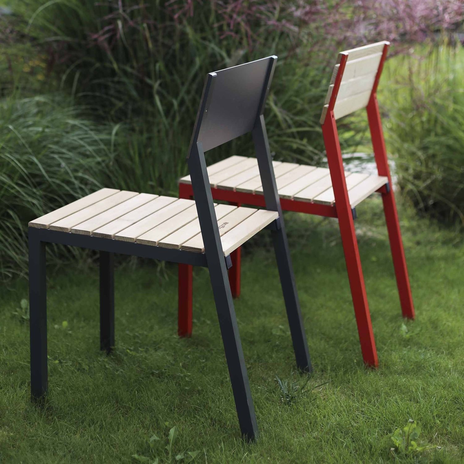 Silla contemporánea - Cora LCR126 - egoé - de exterior / de interior / de teca