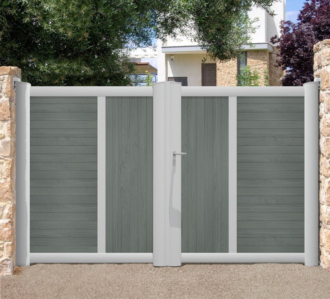 Portón abatible - CACHOU - La Clôture Française - de aluminio / de PVC ...