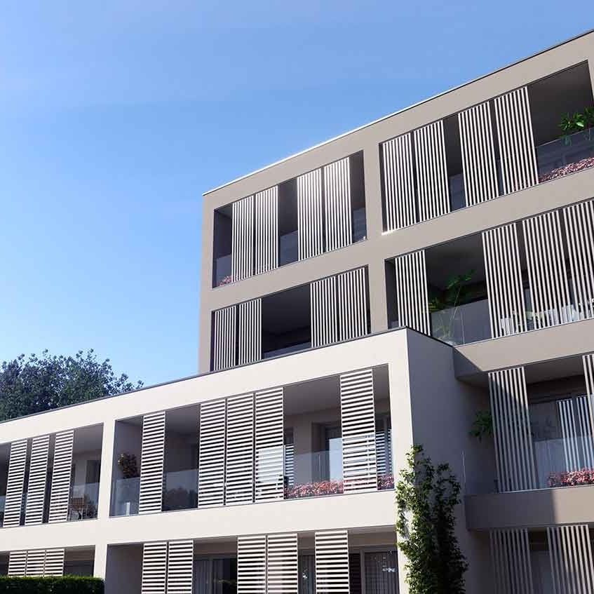 Celosía con lamas de metal - F20 - BT Group - para fachada / para ...