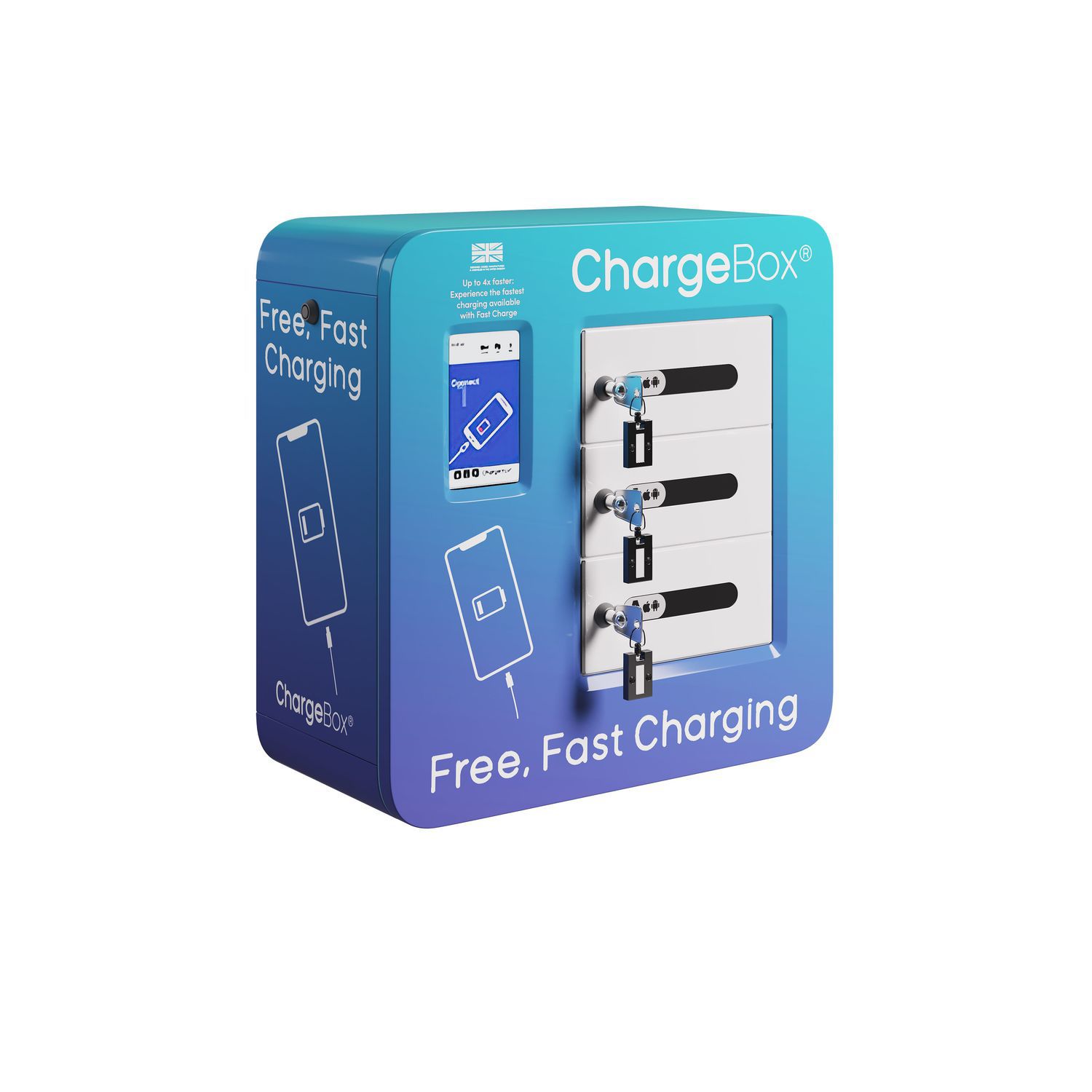 Estación de recarga para teléfono móvil - Fast3 - ChargeBox - USB / segura
