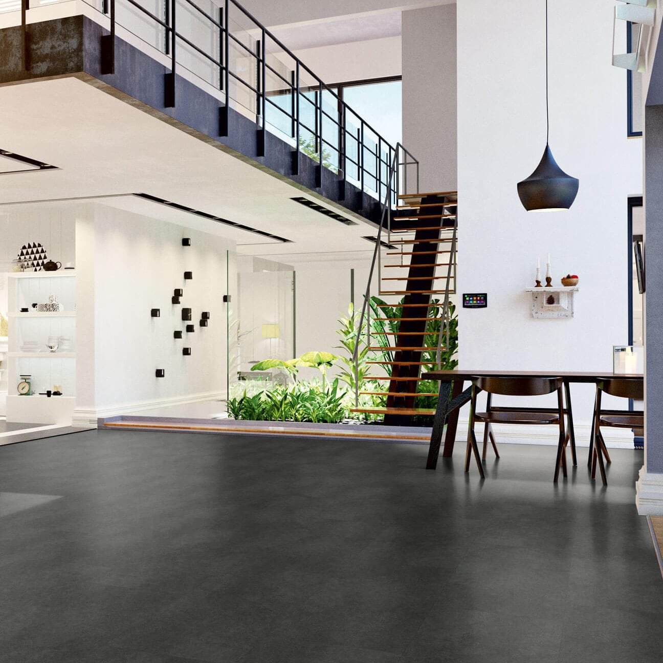 Pavimento ecorresponsable - CARBON - Aspecta Flooring - de vinilo / de interior / para oficina