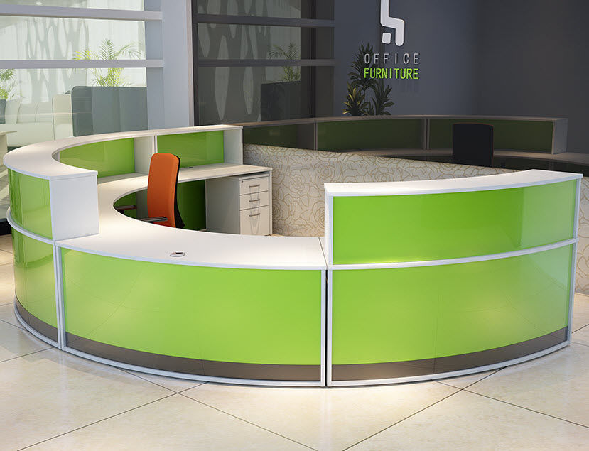 Mostrador de recepción en arco de círculo - Hawk Furniture Ltd. - de ...