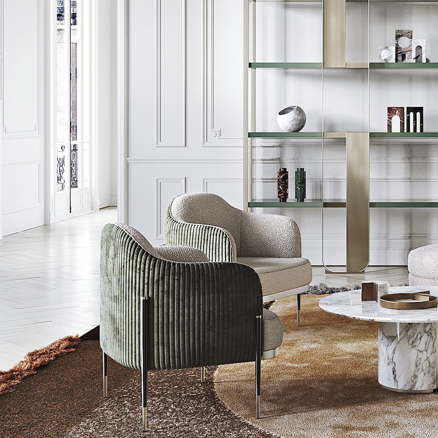 Sillón contemporáneo - OXFORD - Capital Collection - de tejido / de ...