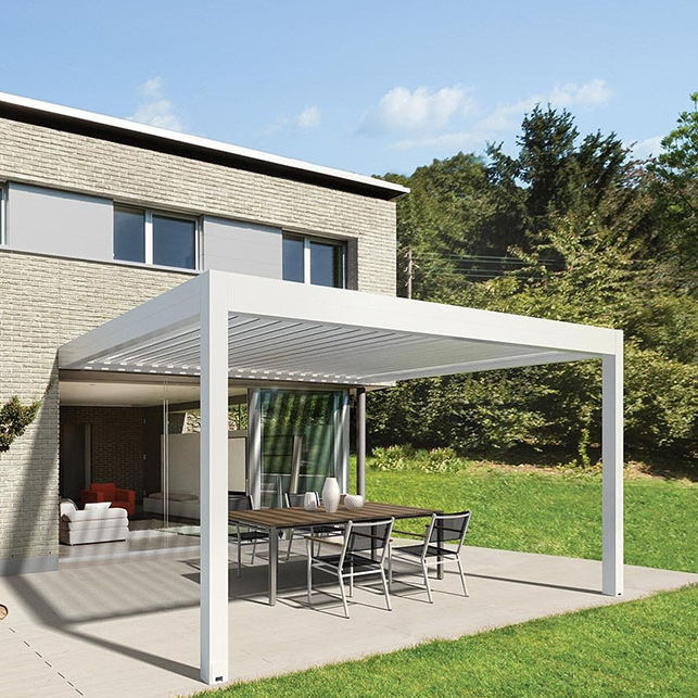Pérgola autoportante - Joy - Van Hoof - adosada / de aluminio / con ...