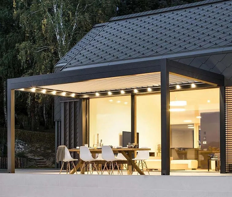 Pérgola autoportante - Twist - Van Hoof - adosada / de aluminio ...