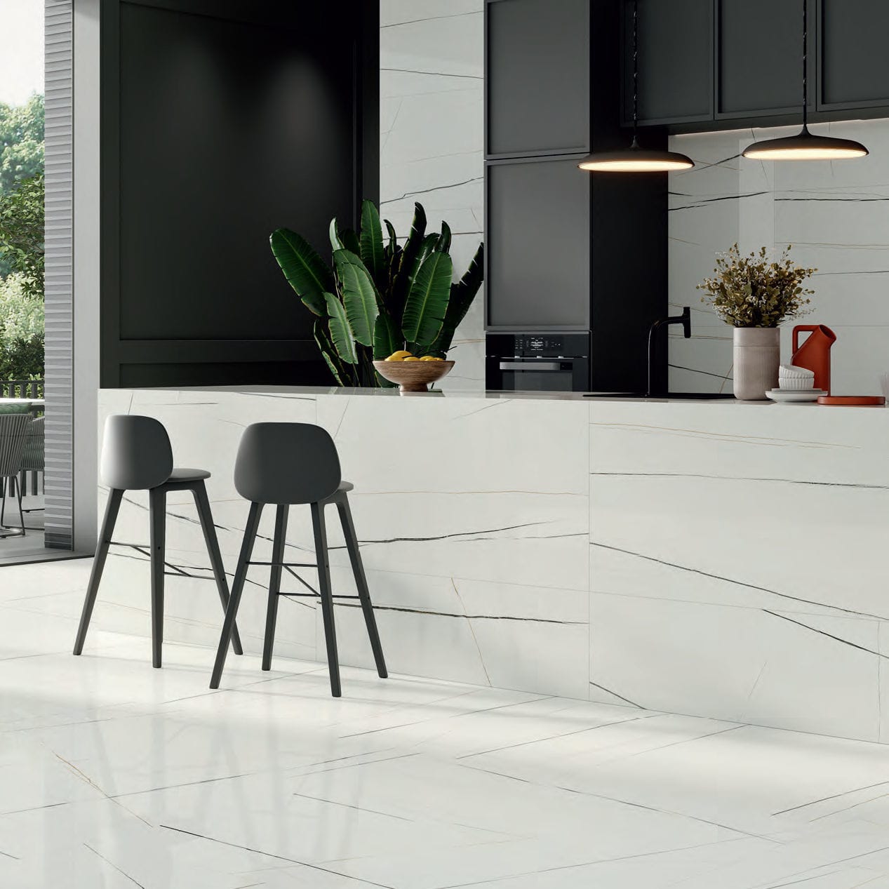 Baldosa de porcelana - SYMPHONY - STN - pulida / sahara / de interior