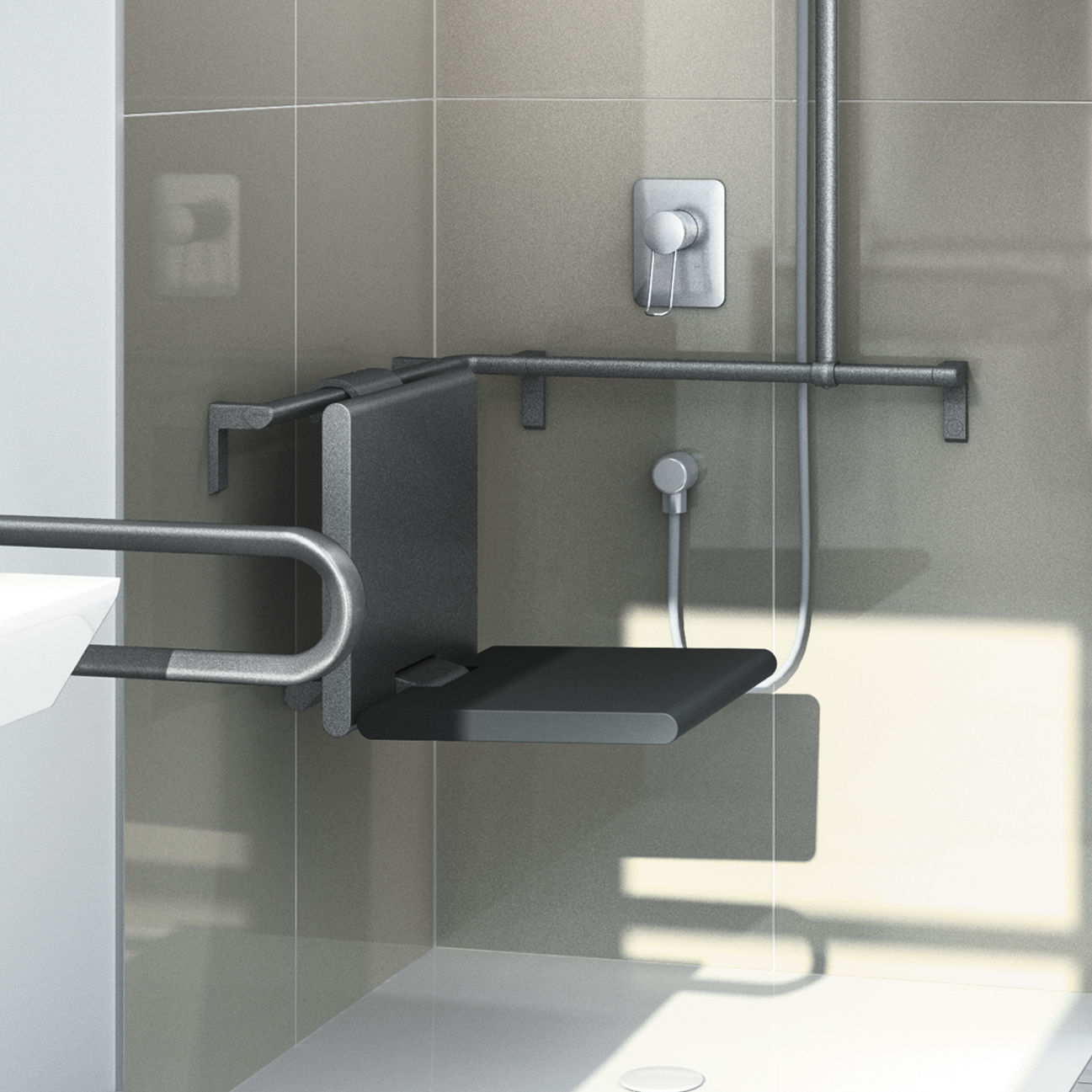 Asiento de ducha abatible - Cavere - NORMBAU Beschläge und Ausstattungs ...
