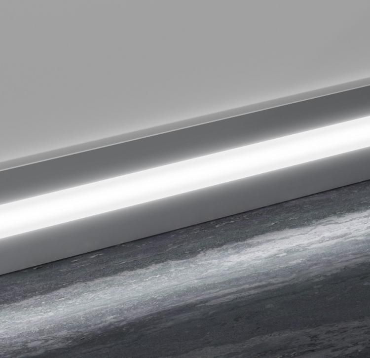 Zócalo blanco - PROLIGHT METAL LINE 89 - PROFILPAS - plateado / beis / gris