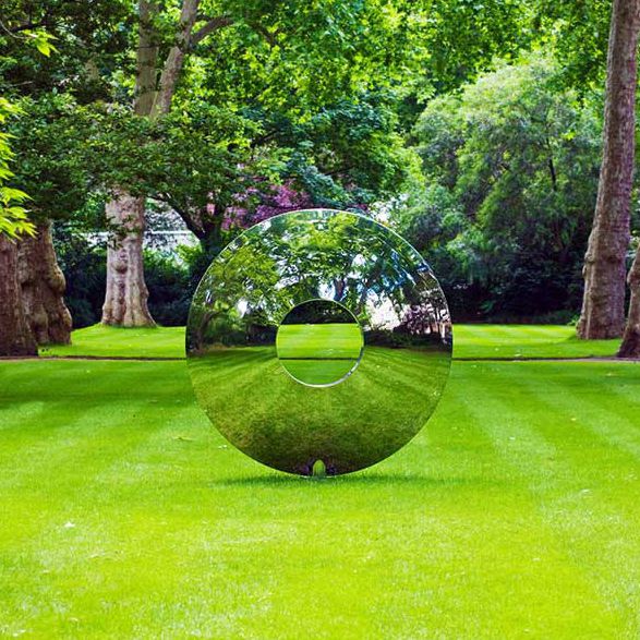 Escultura de acero inoxidable pulido - TORUS - DAVID HARBER - de jardín ...