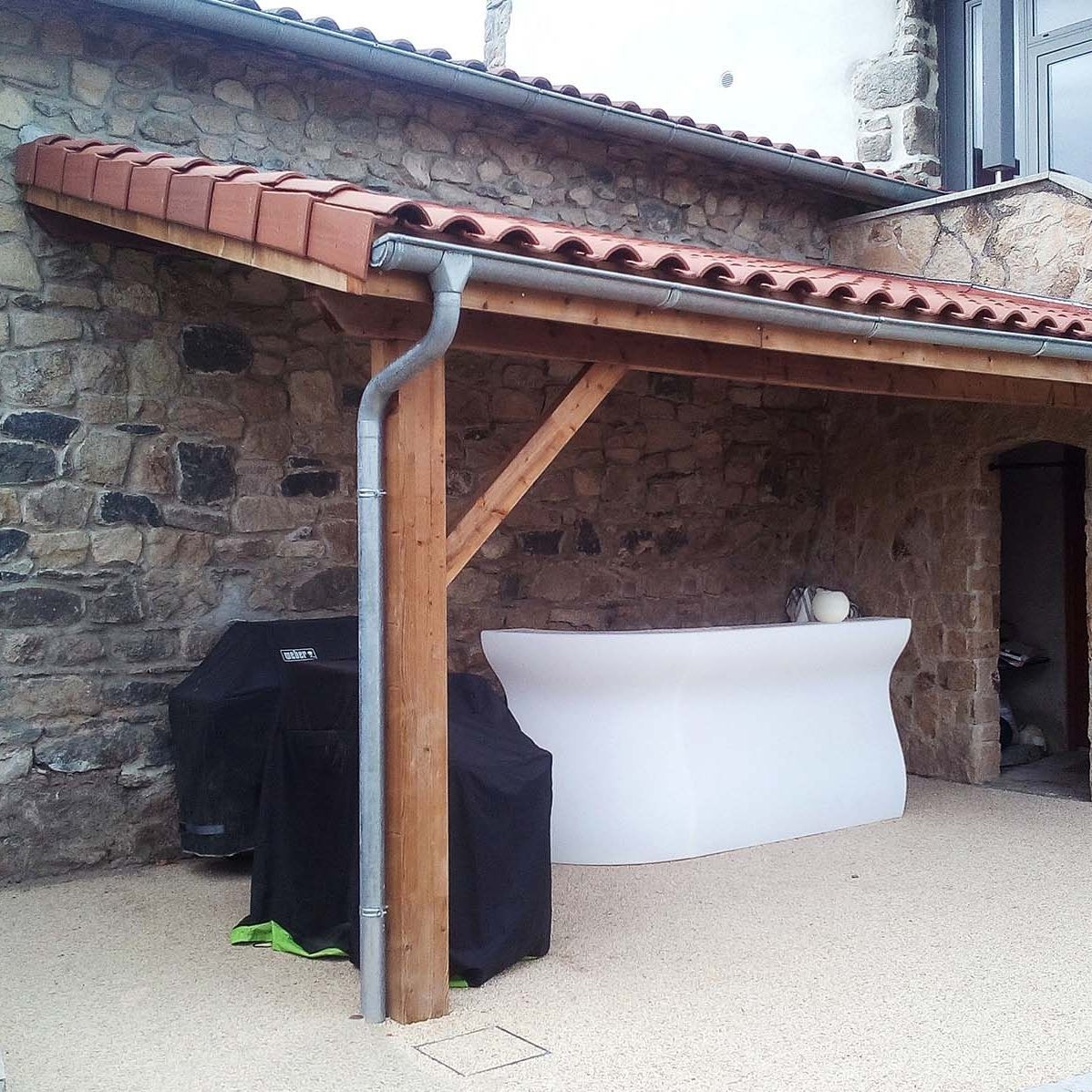 Marquesina para terraza - BOURGOIN - MODULAND - con estructura de ...
