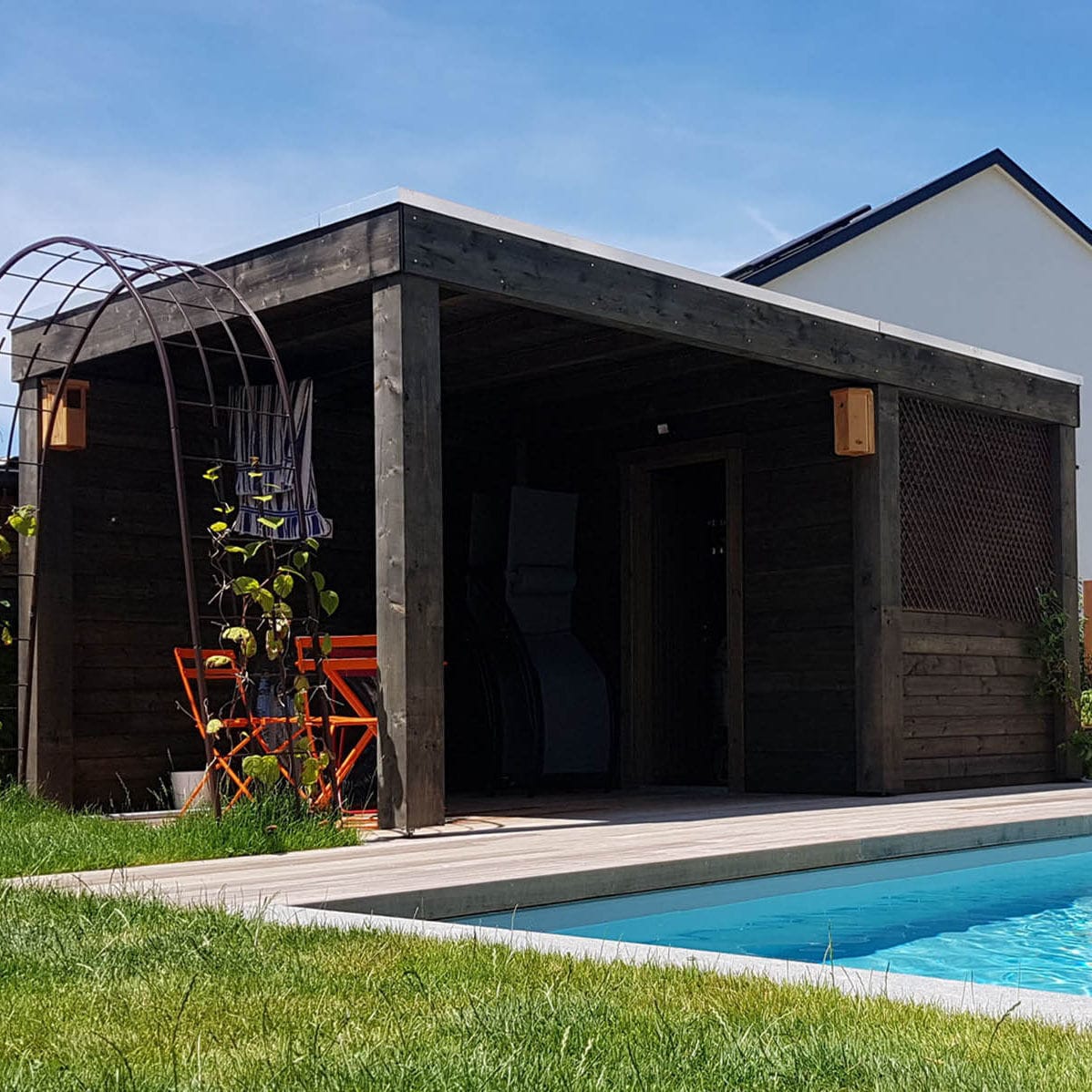 Pool house de madera de pino Douglas - EPONE - MODULAND - para uso ...