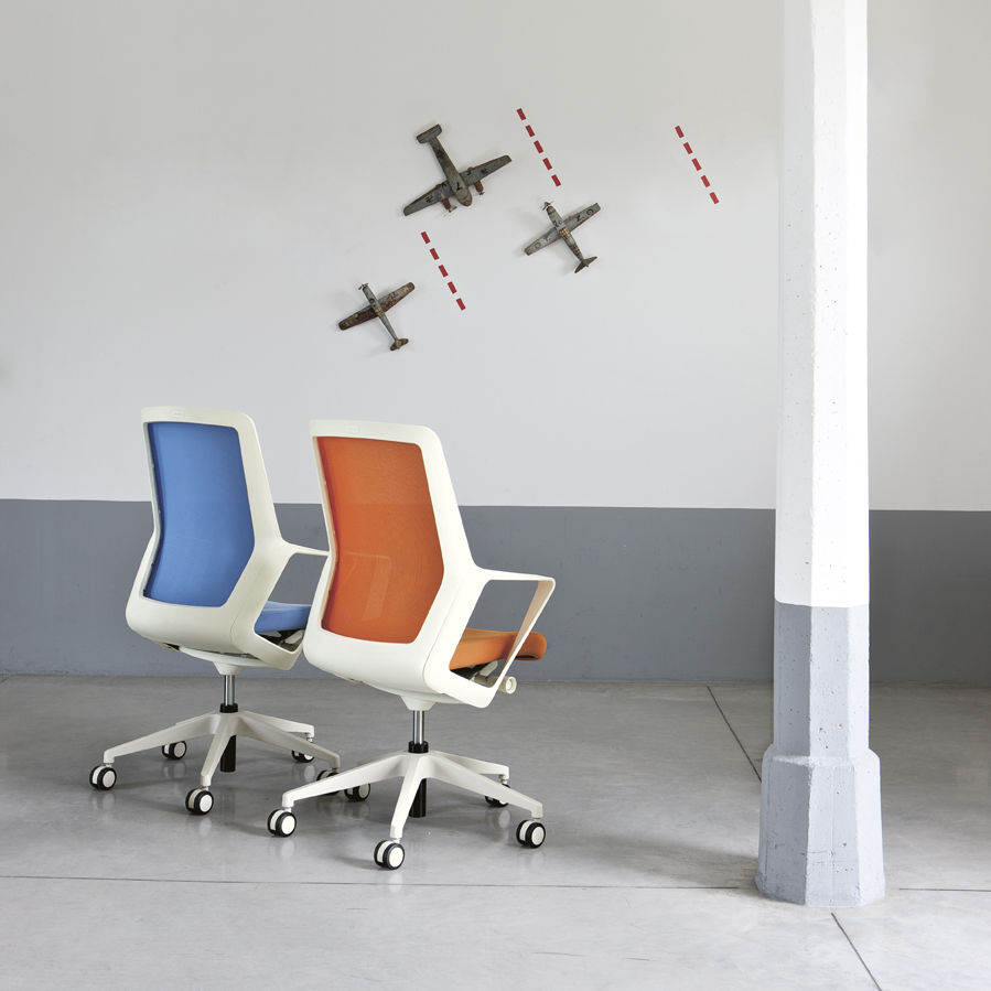 Sillón de oficina contemporáneo - FLO - Milani - en malla / tapizado ...
