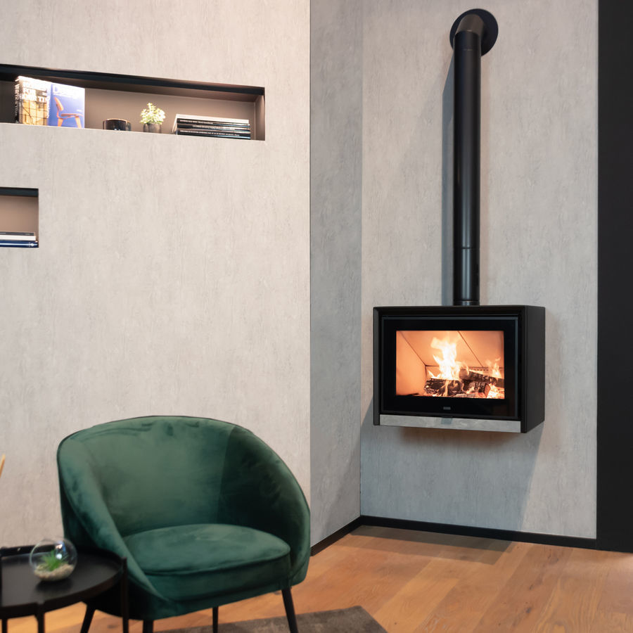 Chimenea insertable de leña - STARBOX UP - Klover - de acero ...