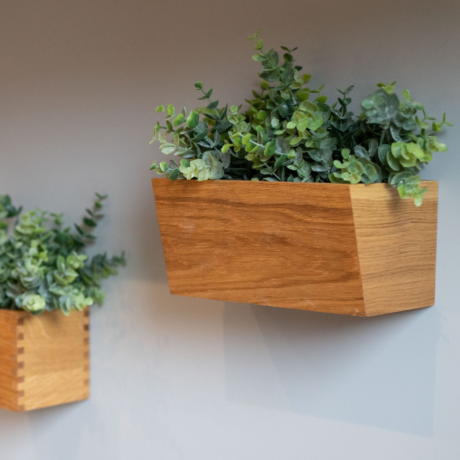 Maceta de jardín de roble - W • BIG • oblique - 3S design - de pared / rectangular / para uso ...