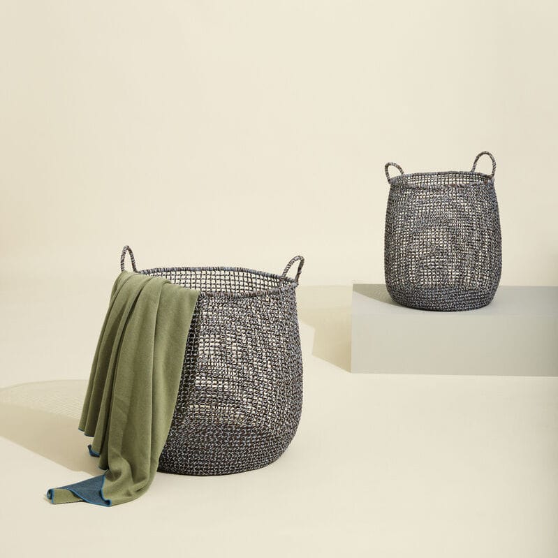 Cesta para la ropa de papel - Mist - Hübsch A/S - de cuerda