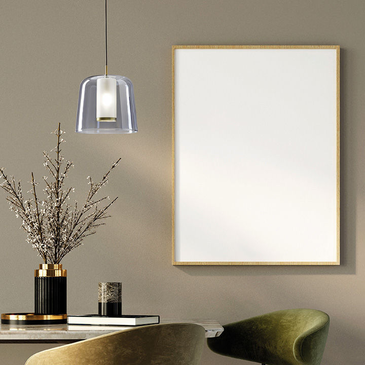 Lámpara suspendida - FRIDA - Miloox - de metal / de vidrio / de vidrio ...
