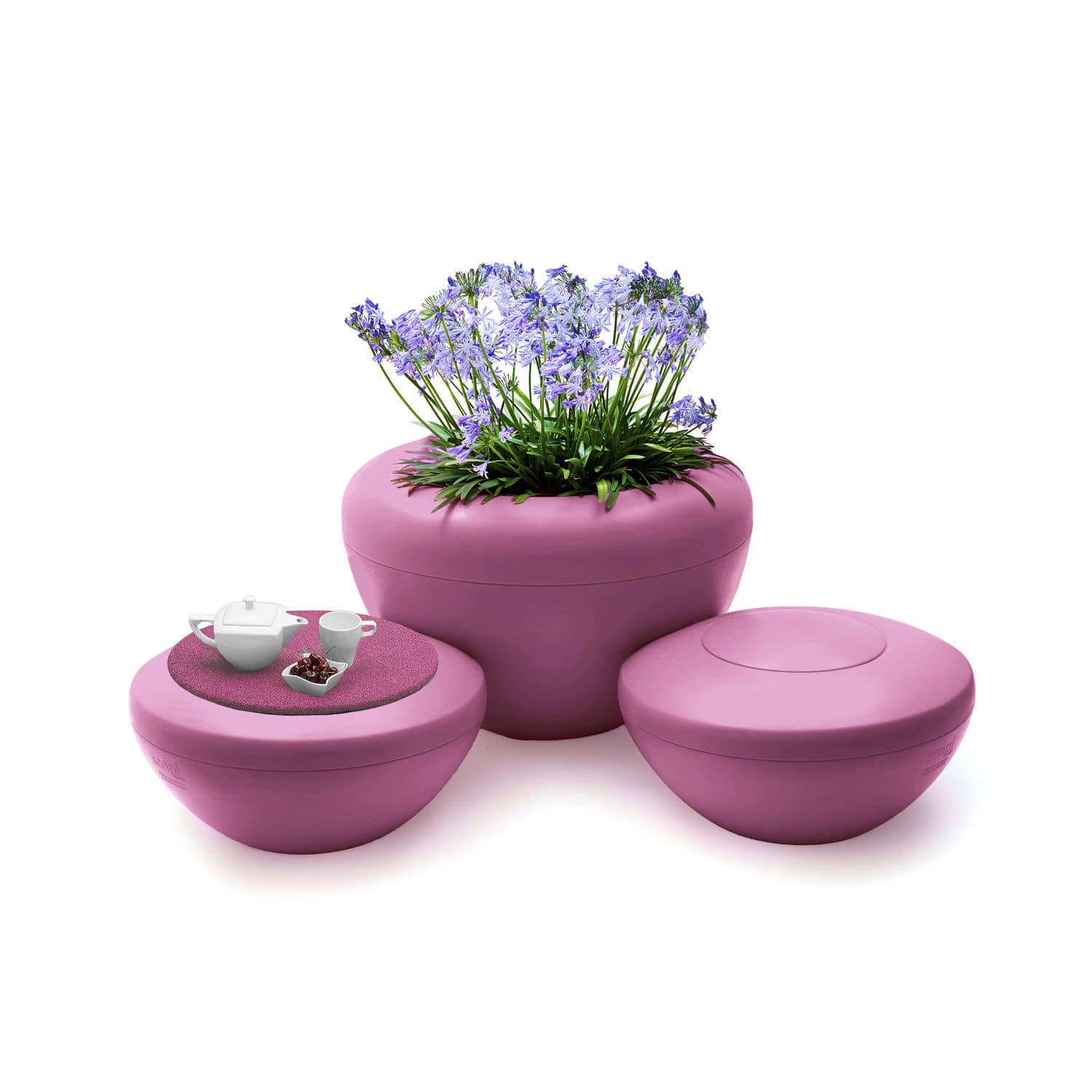 Jardinera de plástico reciclado - Scoop & Scoopi Flower - manga street ...