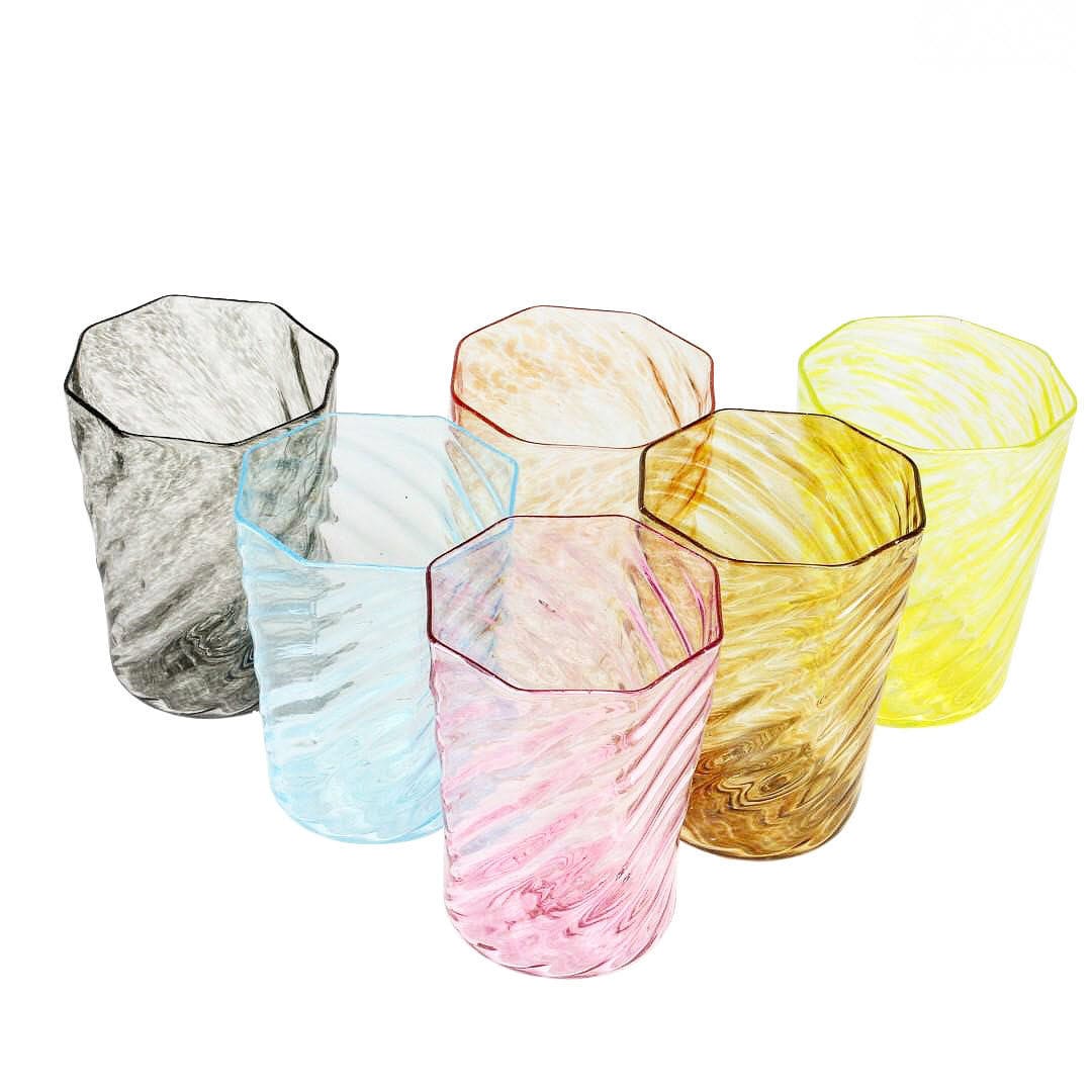 Copa de vino - OCTAGONAL AND TWISTED - Original Murano Glass s.n.c ...