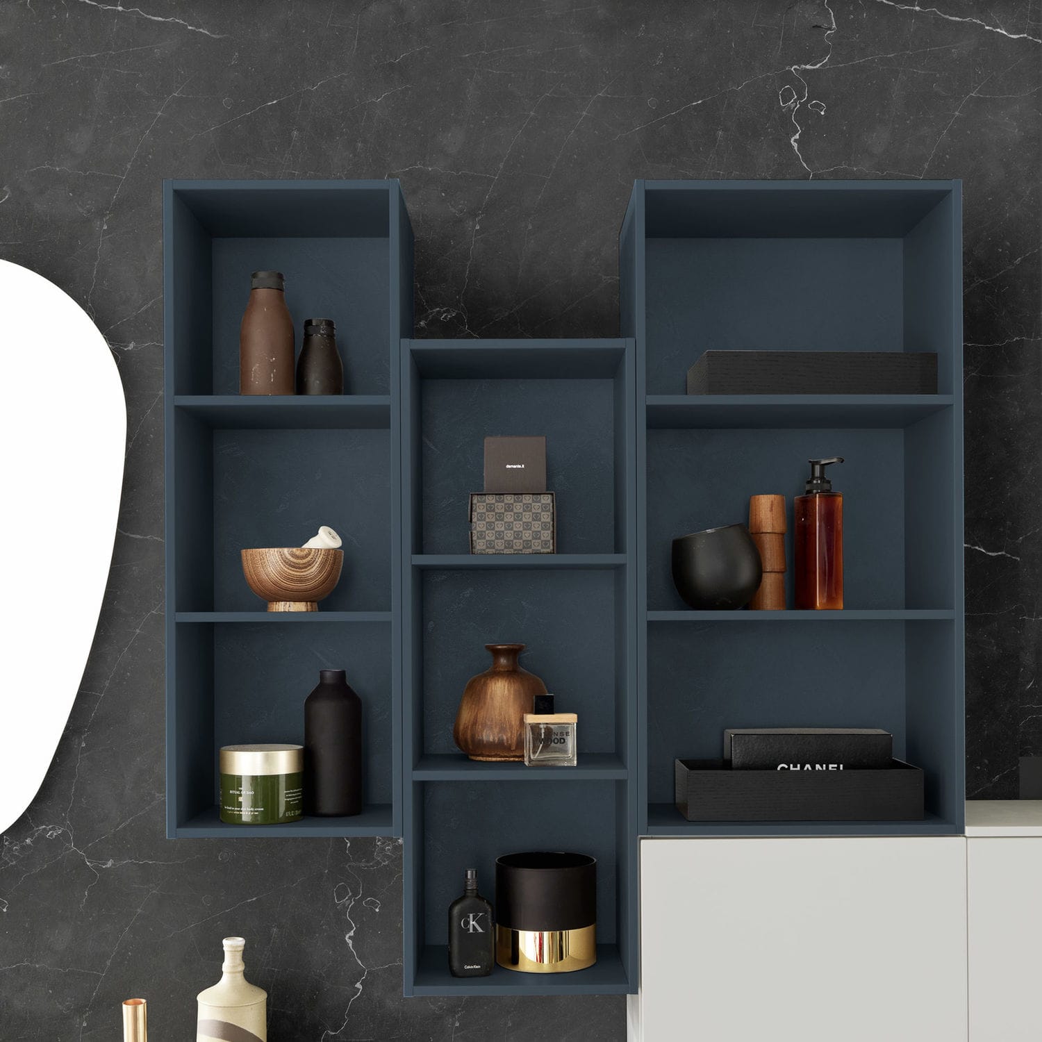 Estantería de pared - C008 - BAXAR - contemporánea / de madera / de baño