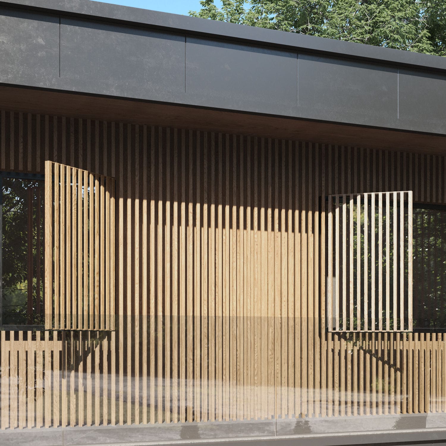 Celosía con lamas de aluminio - RABEL 14010 - RABEL SYSTEMS - para ...