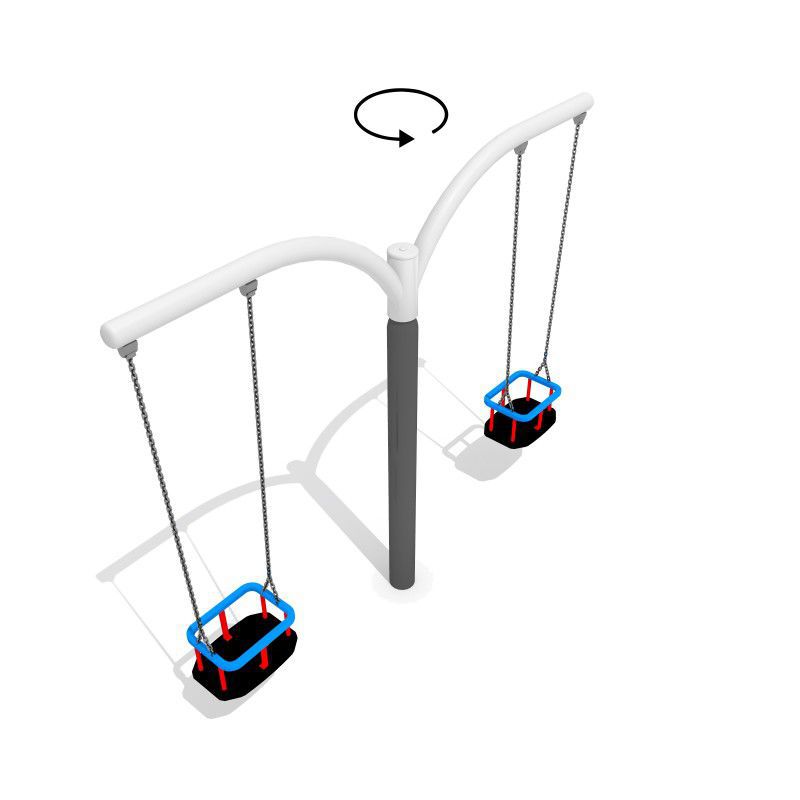 Columpio de acero galvanizado - ROTO : SOLANO 2-2 - Inter System - para ...