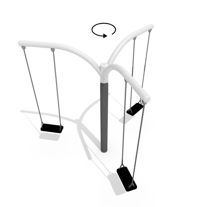Columpio de acero galvanizado - ROTO : SOLANO 3-1 - Inter System - para ...