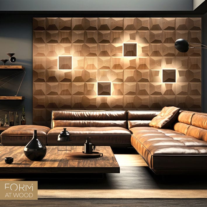 Panel led de pared - GLOW - FORM AT WOOD - regulable / modular / con ...