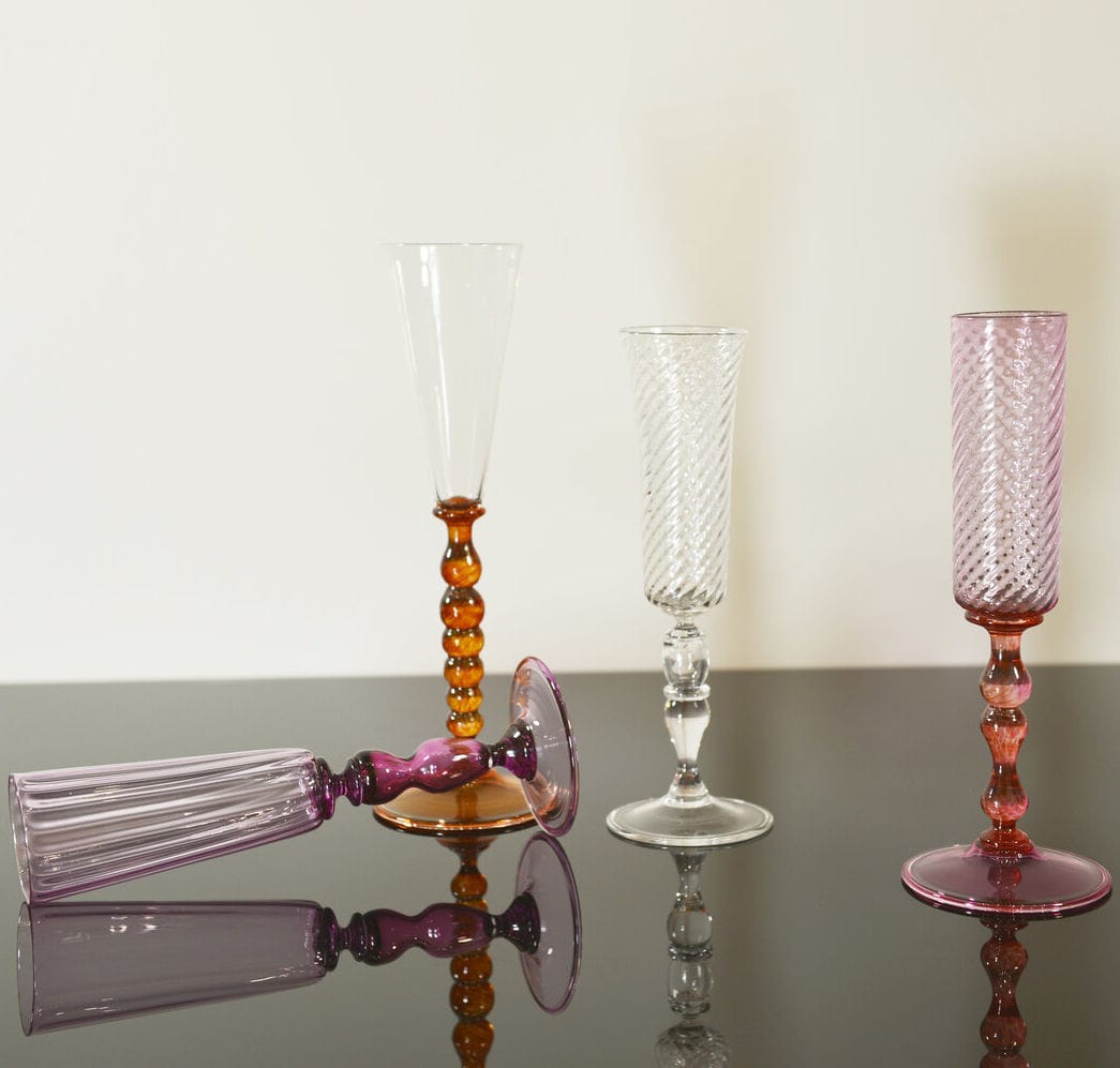 Copa de cava de vidrio - IVY ROSE™ - Amel Chamandy® Designs - para el ...