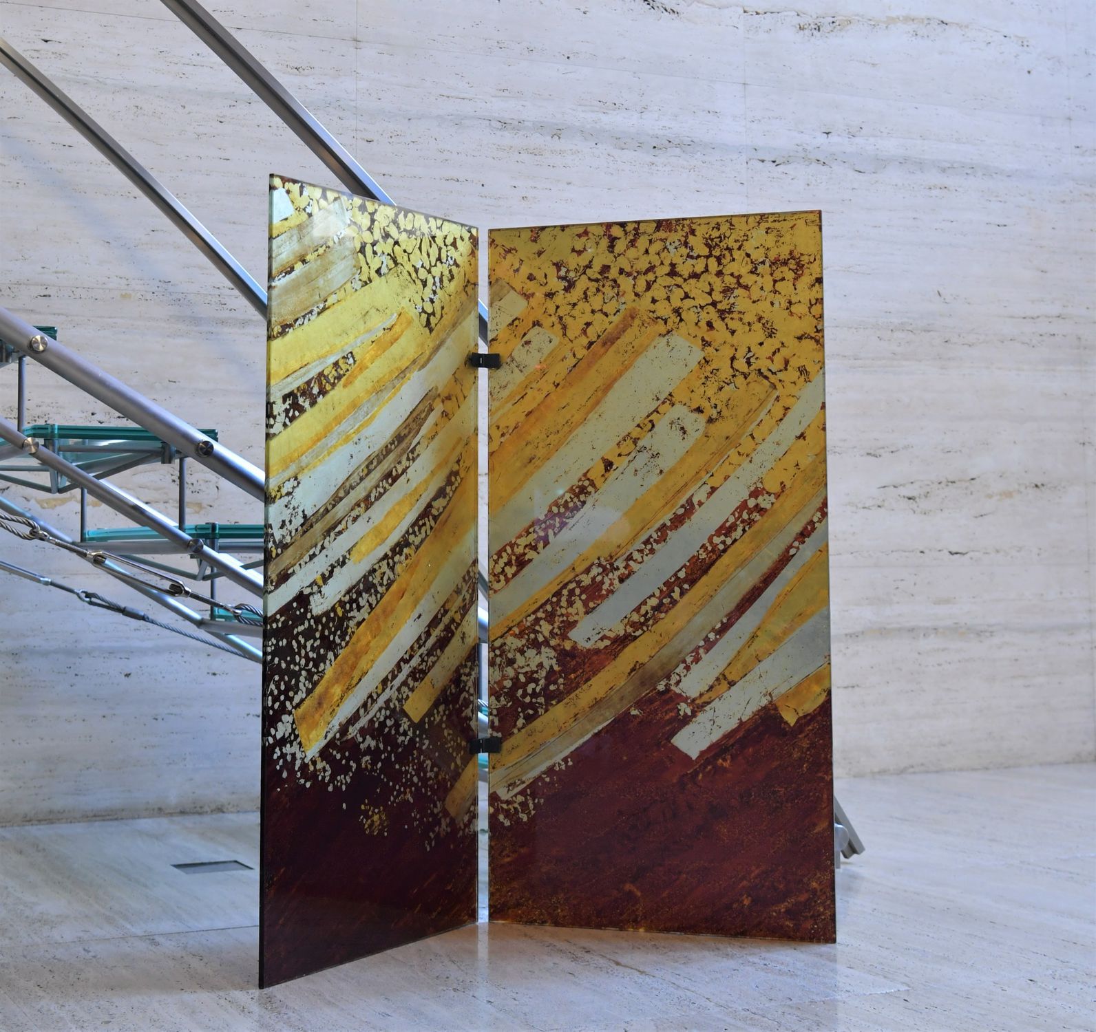 Biombo contemporáneo - Duco - de vidrio / para el sector profesional ...