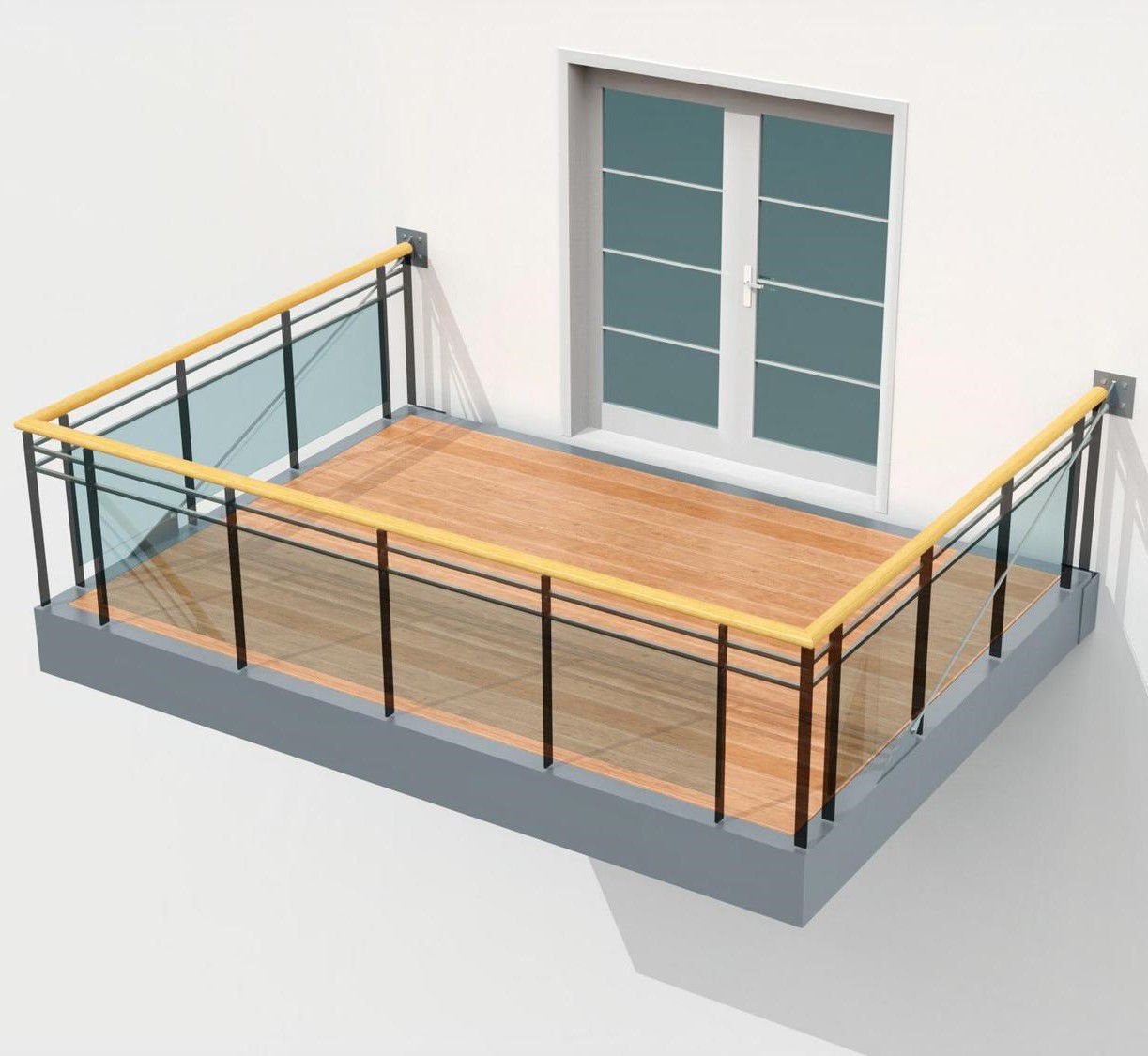 Balcón con paneles de vidrio - D2B® Canopee - ArcelorMittal ...