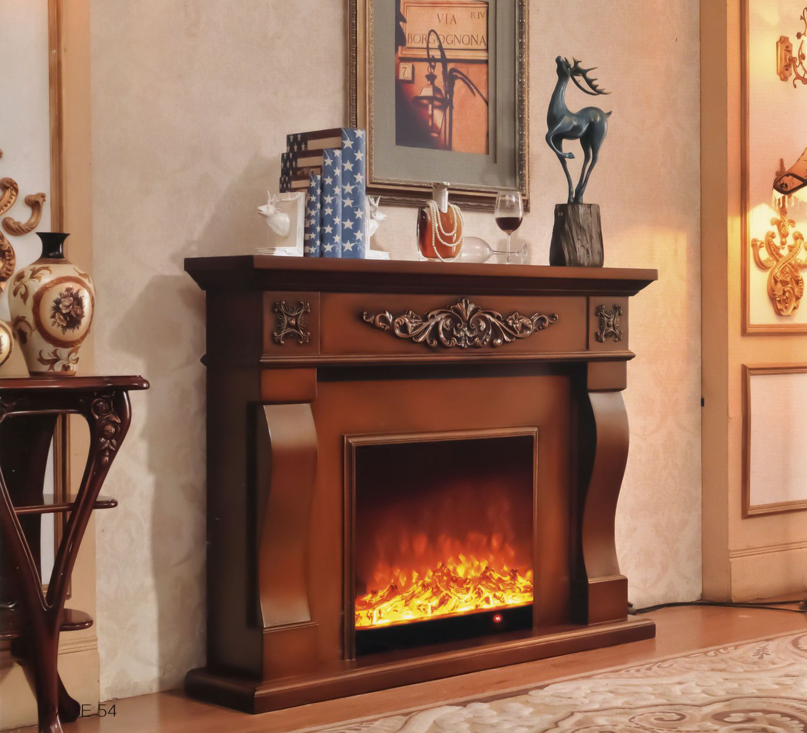 Chimenea eléctrica - Torino mini brown - Art Flame - de pie ...