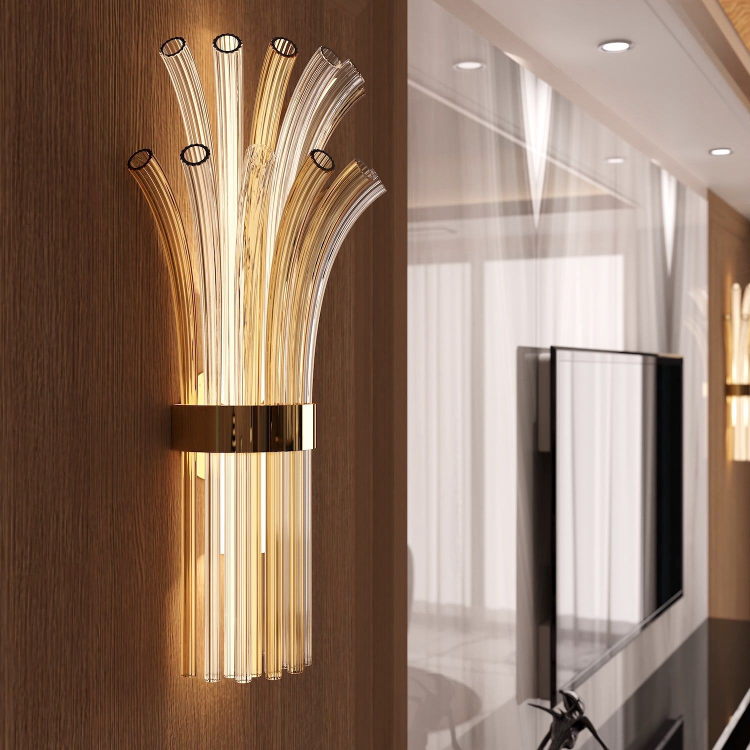 Aplique contemporáneo - MODIGLIANI - PIUMATI - de interior / de vidrio ...