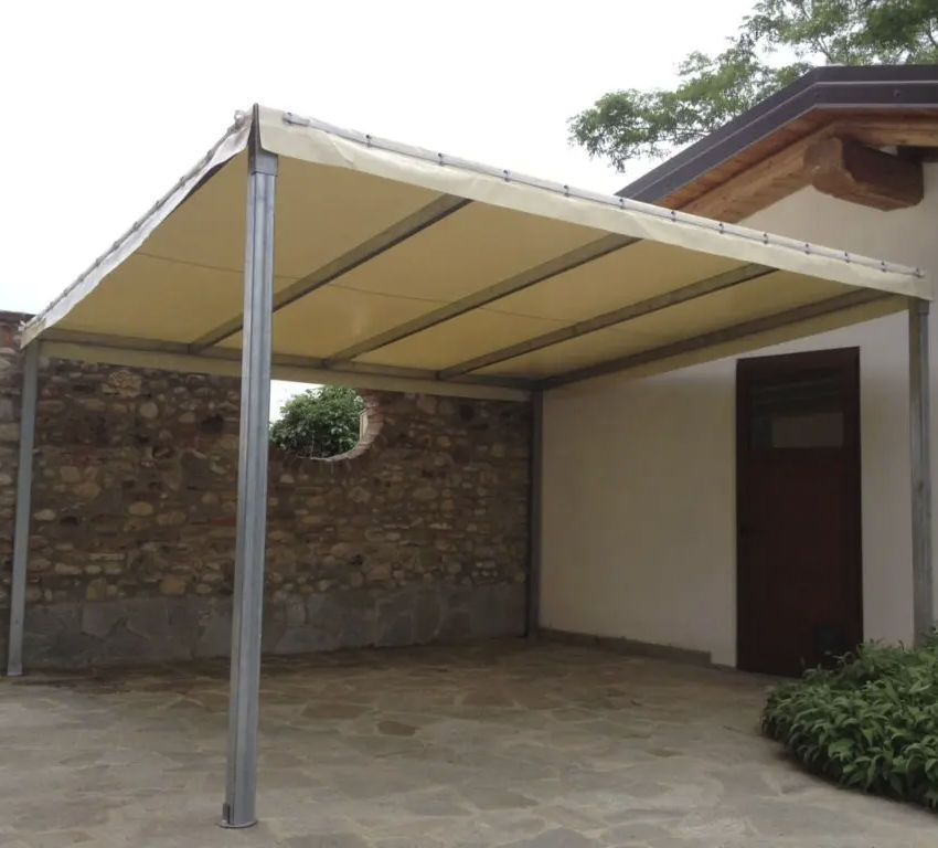 Pérgola autoportante - Perga - Tenso Coverings - de acero galvanizado ...
