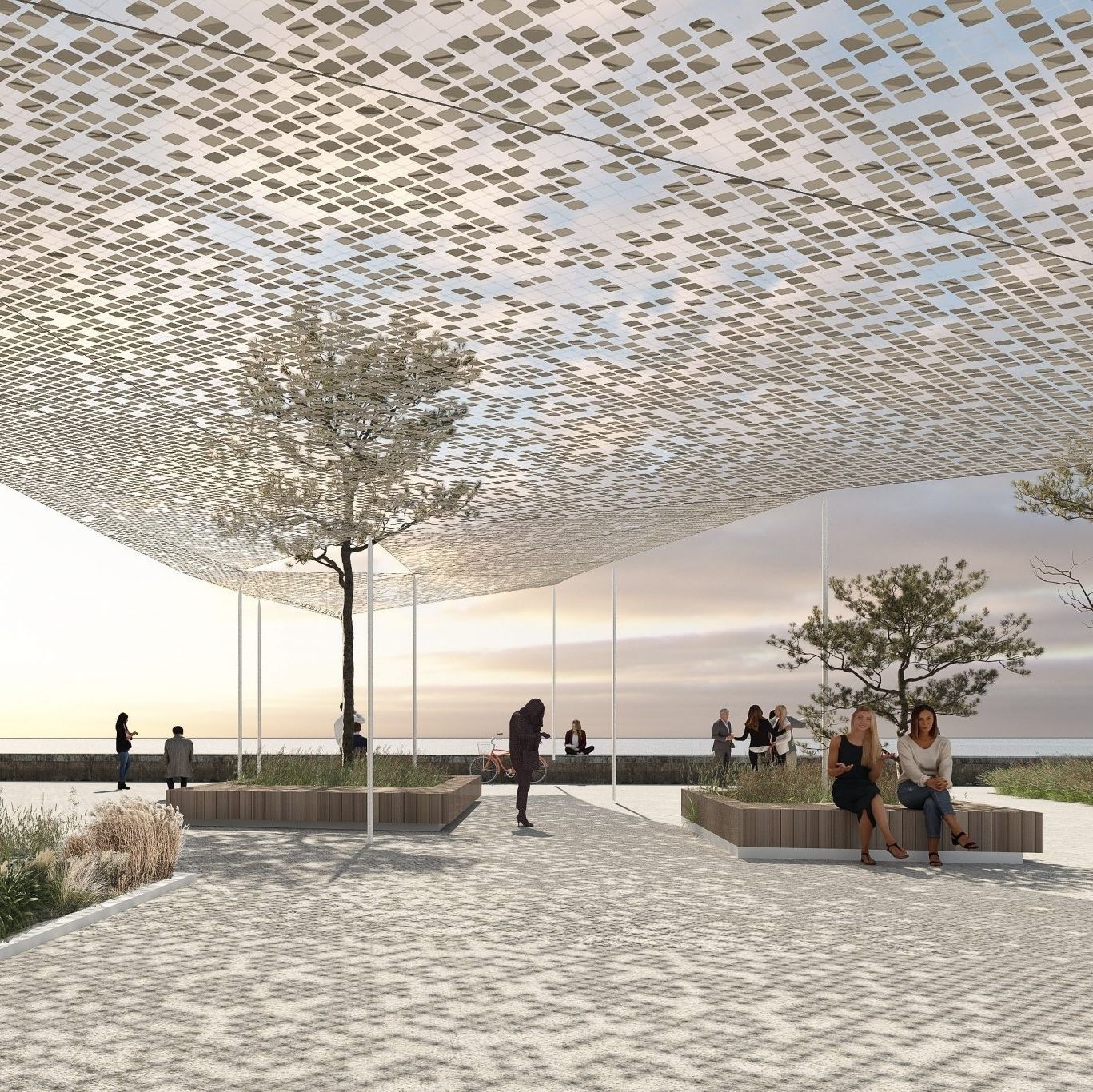 Malla metálica arquitectónica - Solid Studio - de acero inoxidable / de ...