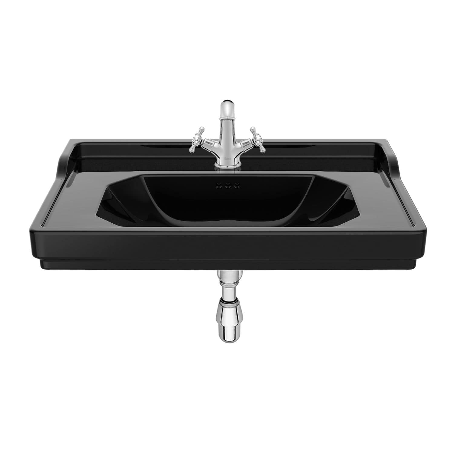 Lavabo de pared - CARMEN - ROCA - de porcelana / rectangular / clásico