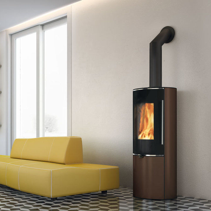 Estufa de leña - TALLY UP - EDILKAMIN - 5 kW...10 kW / contemporánea ...