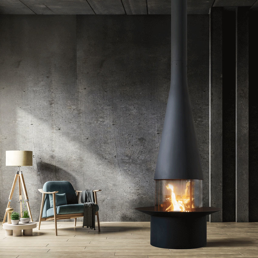 Chimenea de leña - FILIOFOCUS CENTRAL - Focus Creation - de gas ...